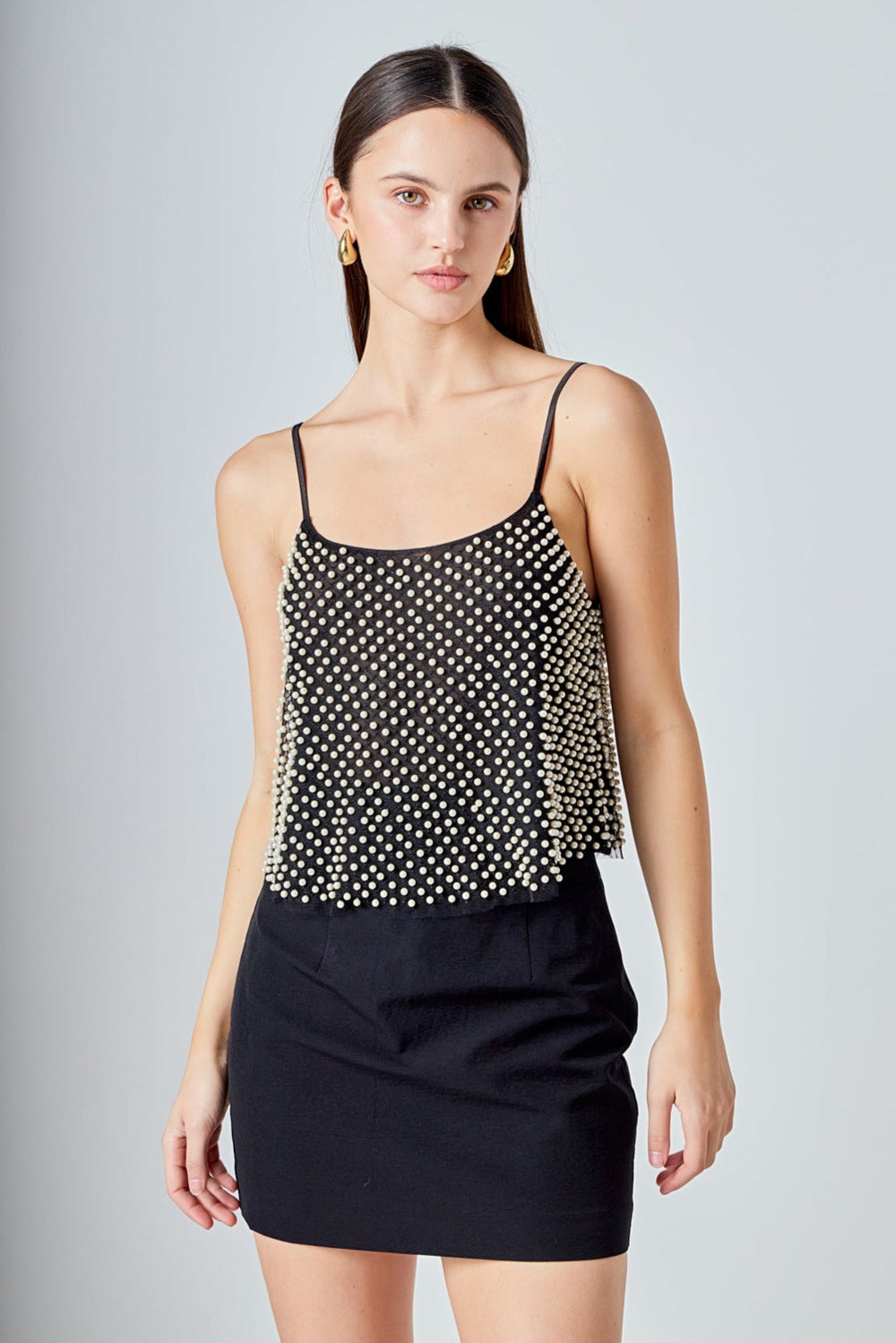 Pearl Embellished Cami Top